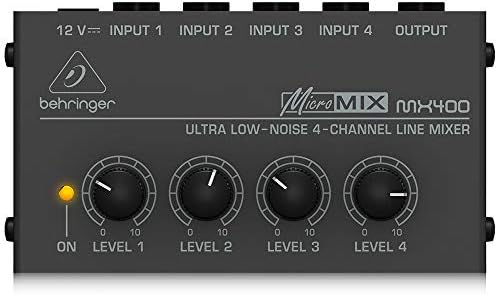 Amazon.com: Behringer MICROMIX MX400Ultra Low-Noise 4 Channel Line ...