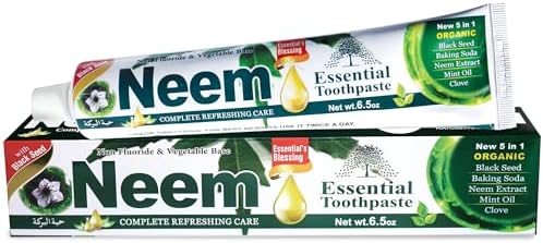 Amazon.com : Organic Black Seed Essential Toothpaste 5 in 1 100% ...