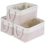 Mangata Petite boîte de rangement en tissu épais avec poignées pour ...