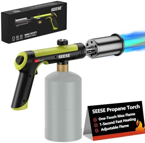 Amazon.com: SEESE Powerful Propane Torch Gun,Kitchen Cooking Torch With ...