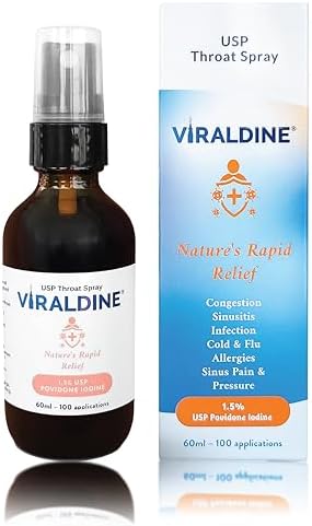 Amazon.com: VIRALDINE 1.5% Povidone-Iodine Sore Throat Spray ...