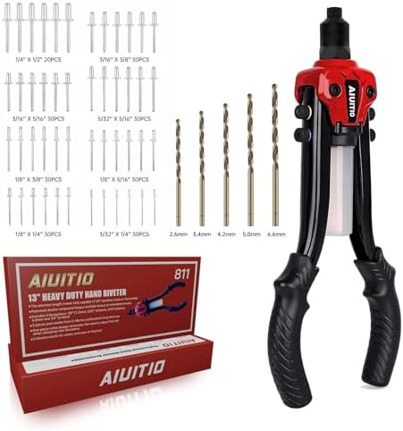 Amazon.com: Meiwaltee 13" Rivet Gun, 1/4 Pop Rivet Gun with 100 Pcs ...