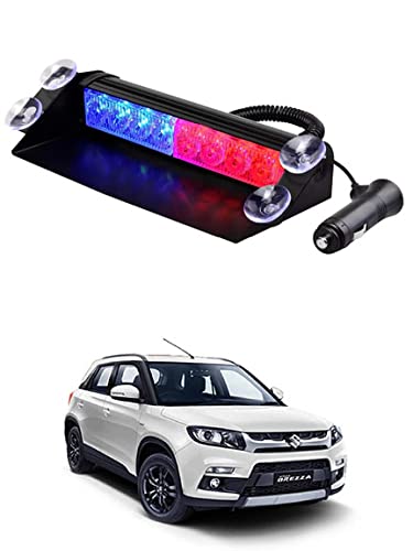 Maties 8 LED Red/Blue Waterproof Police Light for Brezza : Amazon.in ...