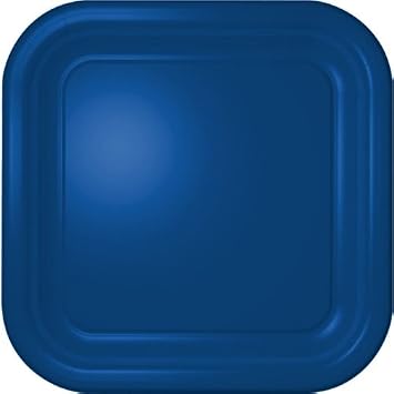 Amazon.com: Hallmark - Royal Blue Square Dessert Plates (12 count ...