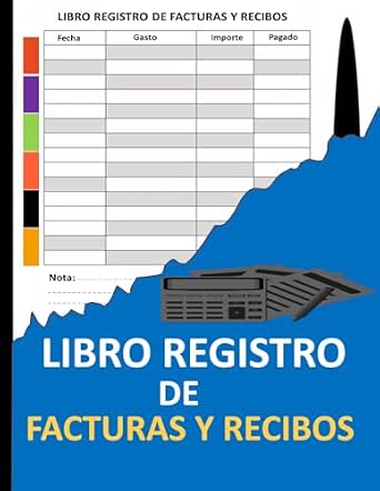 Libro Registro de facturas y recibos: Seguimiento de los ingresos y ...