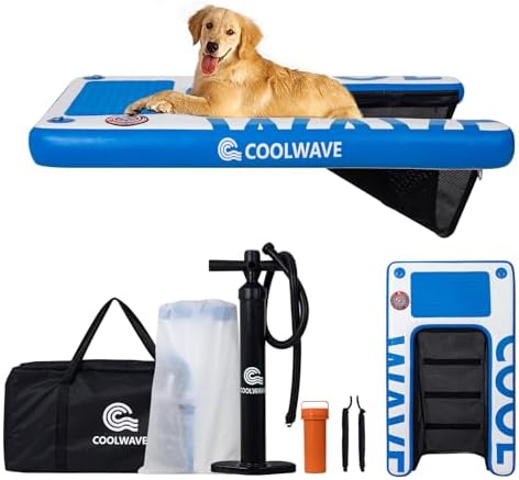 Amazon.com: LUFFWELL Extra Large Inflatable Dog Water Ramp, Dog Pool ...