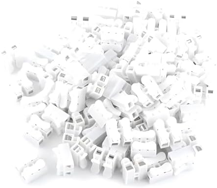 100PCS Push Quick Wire Cable Connector, 10A 220V 2 Pin Spring Wire ...