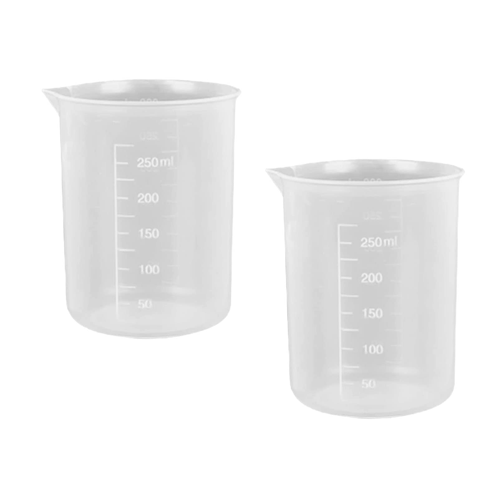 Measuring Jugs Pack of 2 Transparent Measuring Jugs Multipurpose 250ml ...