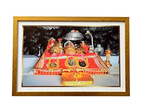 Yashika Graphic Maa Vaishno Devi pindi Acrylic photo with golden wood ...