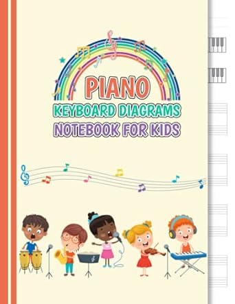 Piano Keyboard Diagrams Notebook For Kids: Blank Sheet Music For Piano ...