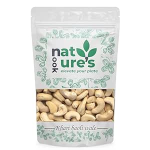 Nature's Nook 100% Natural Premium Whole Cashews 250gm | Whole Crunchy Cashew | Premium Kaju ...
