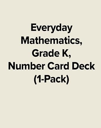 Amazon.com: Everyday Mathematics, Grade K, Number Card Deck (1-Pack ...