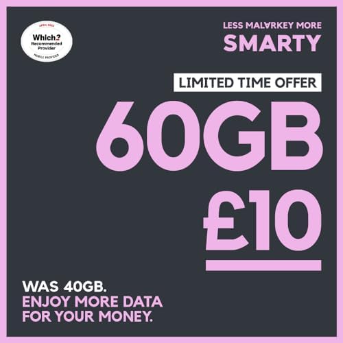 SMARTY SIM Only 1 month flexible plans available: Amazon.co.uk: PC ...