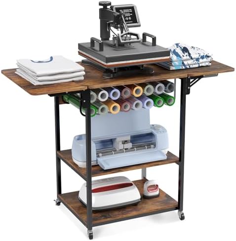 Amazon.com: 20 Inch Heat Press Table with 2 Outlet and 2 USB Ports, 3 ...