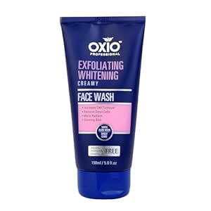 Oxio Exfoliating Whitening Creamy Face Wash for Golwing Skin with Aloe Vera Powder Licorice ...