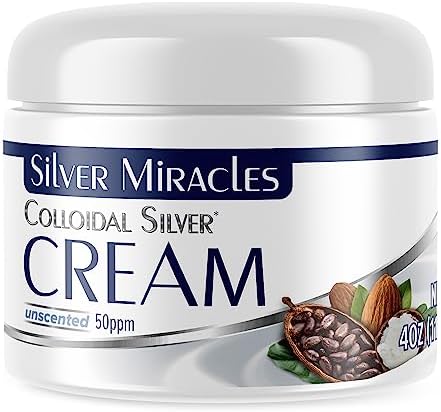 Amazon.com: Silver Miracles Colloidal Silver Cream - 4oz - Colloidal ...