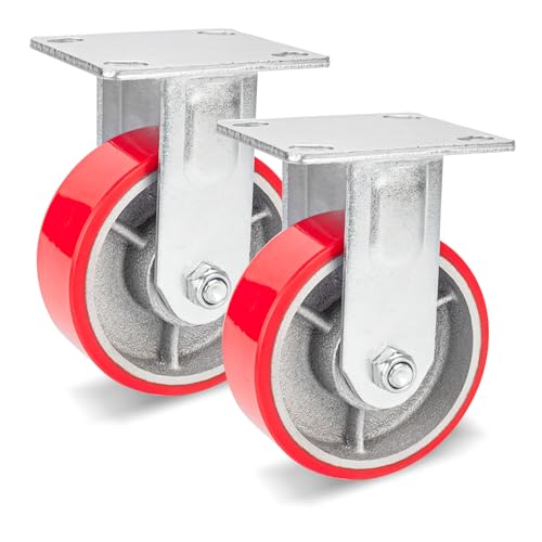 Snapklik.com : Nefish 5 Inch Industrial Fix Casters, Heavy Duty Plate ...