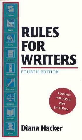 Rules for Writers : A Brief Handbook/With Update: Diana Hacker ...