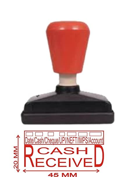 POWSUN : Cash Received with Date Pri-Inked Stamp (Ink Color RED ...