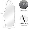 Amazon.com: POZINO Irregular Mirror, 47"x20" Large Asymmetrical Mirrors, Funky Frameless Mirror ...