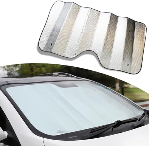 Amazon.com: QODOLSI 1 Pack Car Windshield Sun Shade, Double Thickening ...