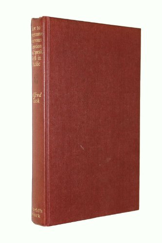 How to Overcome Nervous Tension and Speak Well in Public (Cedar Book ...