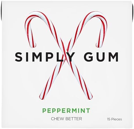 Amazon.com : SIMPLY Gum Peppermint, Plastic-Free Natural Chewing Gum ...