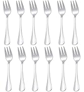 QUCHER Forchette da Tavola 20,8 cm (8,2") - Set di 12 Posate in Acciaio ...