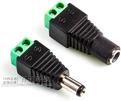 FEDUS 10 Pairs DC Power Jack Plug Adapter Connector, 12V, 24V Male ...