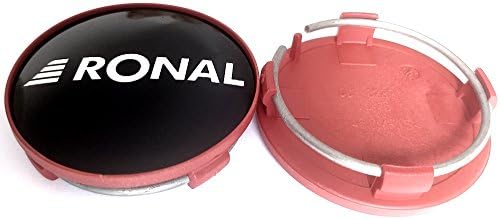 4x Original Ronal 64mm Nabendeckel Nabenkappe Schwarz Matt Center Cap ...