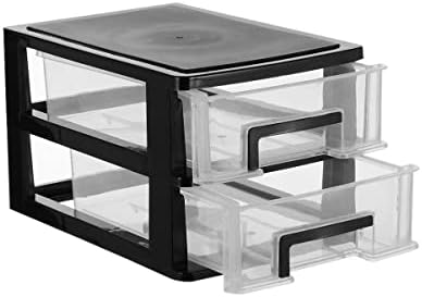 Amazon.com: Alipis Double Layer Drawer Closet Portable Storage Cabinet ...