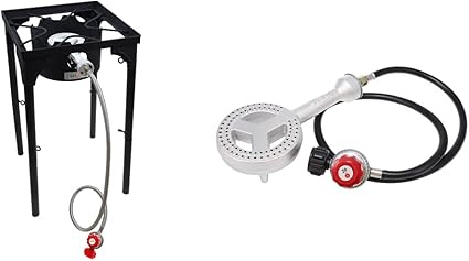 Amazon.com: GasOne Propane Single Burner Camp Stove + Gas ONE High Pressure Cast-Iron Burner ...
