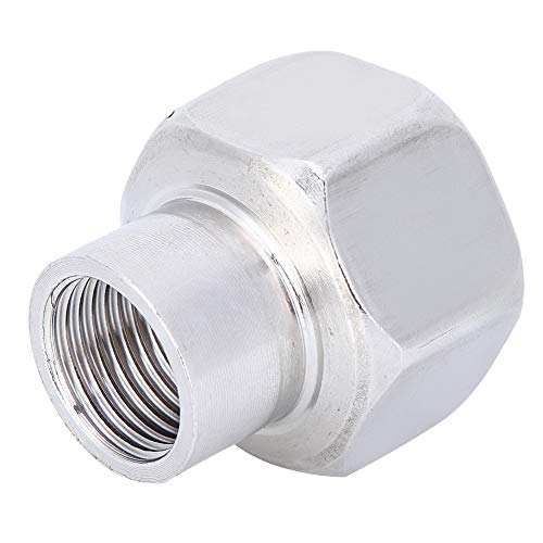 1/2in NPT Female to 1in NPT Female Reducing Coupling Pipe Hex Connector ...