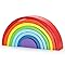 Amazon.com: Wooden Rainbow Stacking Toy, Wood Stacker Arch Game ...