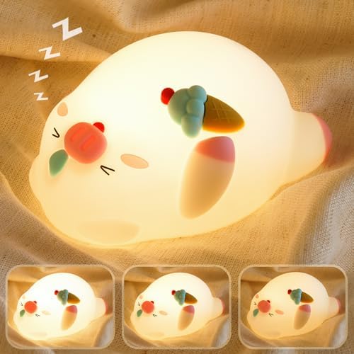 NiHome Kids Soft Silicone Piggy Lamp Night Light, 3 Adjustable ...