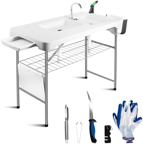 Amazon.com: Folding Fish Cleaning Table, Portable Fish Fillet Hunting ...