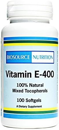 Amazon | Biosource Nutrition- E-400 IU Mixed Tocopherols 100 Softgels ...
