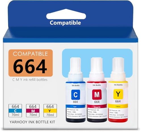 Amazon.com: Compatible 664 Ink Refill Bottle kit use for Epson Expression ET-2650, ET-2500, ET ...