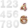 Amazon.com: 12 Inch Large Size Number Cake Stencils, 9 Pcs 0-8 Number ...