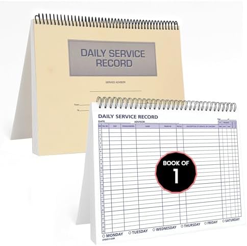 Amazon.com : Daily Car Service Record Book – 8.5" x 11" Spiral Bound ...
