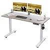 Amazon | BilBil デスク パソコンラック つくえ 電動昇降式 机 120CM×60CM 電動式スタンディングデスク オフィスワークテーブル 昇降式机 ゲーミングデスク 電動式 高 ...