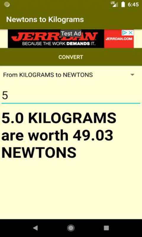Converter Newtons to Kilograms - App on Amazon Appstore