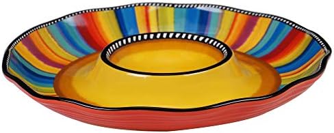 Amazon.com | The Lakeside Collection Wooden Snack Server - Chip and Dip ...