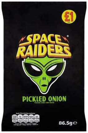 Space Raiders - Pickled Onion Flavour Crisps - 16 Large Bags x 78g ...