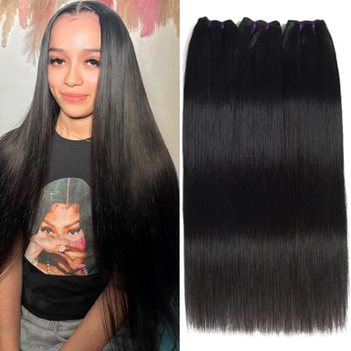 Amazon.com: 16A Straight Bundles Human Hair (18 20 22 inch) Brazilian ...