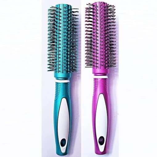 Buy MR.THINDZ® Rolling blue and Pink color nice Comb Hair roller Brush ...
