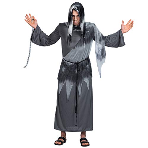 eBoutik – Adults Halloween Angel Of Death Costume One Size Grey Horror ...