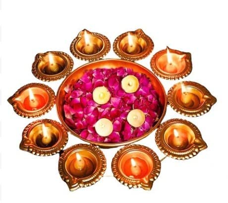 Buy Amass HANDICRAFTS® Crafted Diya Urli Bowl for Diwali Beautiful ...