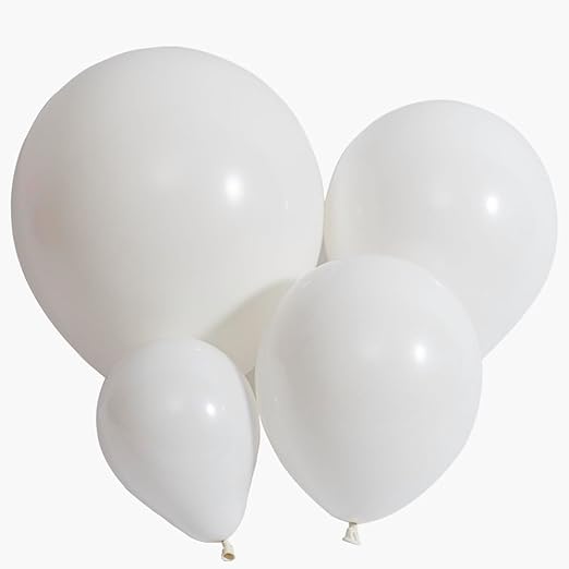 Amazon.com: DECGOL White Latex Balloons 100 pcs Matte White Balloons ...