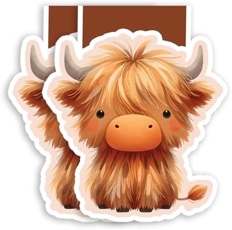 Amazon.com: (2Pcs) Cute Highland Cow Magnetic Bookmark Book Page ...